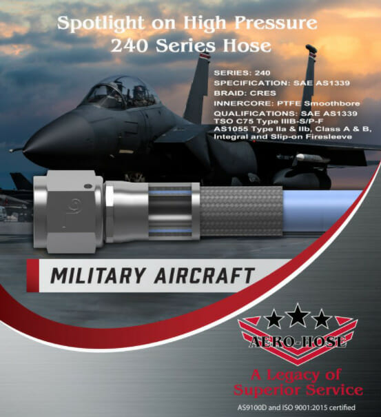 Titeflex R160, 240 Series Aviation Hose Assembly - Aero-Hose, Corp.